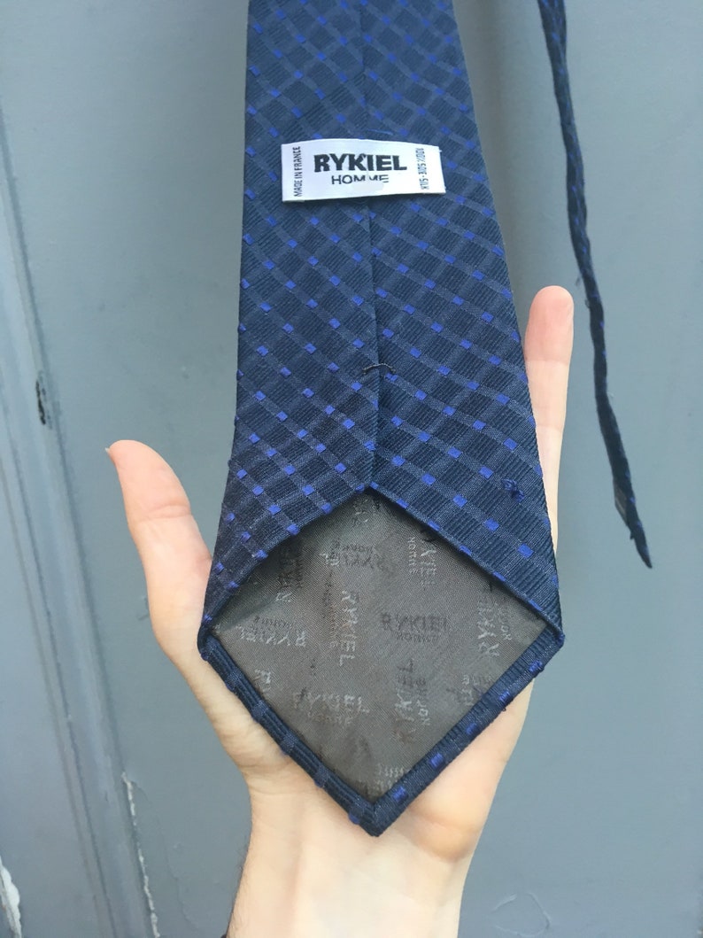 Sonia Rykiel 100% Silk Navy Tie - Etsy