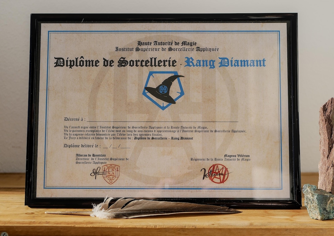 Wizarding Diploma - Diamond Rank (printable Magic Diploma) - Etsy