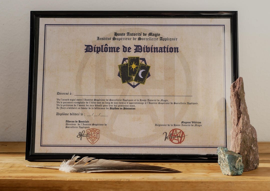 Divination Diploma (printable Magic Diploma) - Etsy