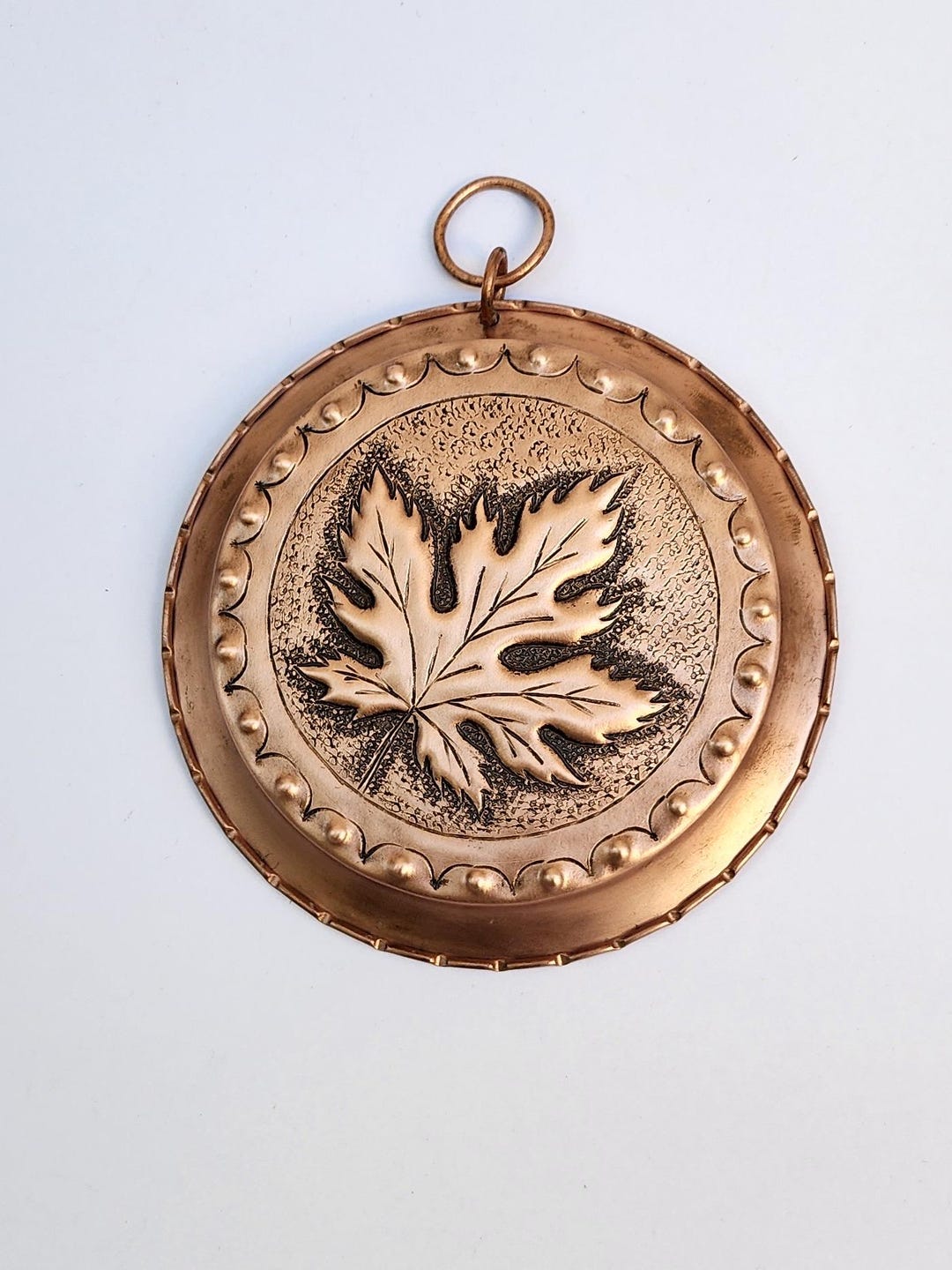 Embossed Copper Maple Leaf Wall Hanging: Handmade Home Decor - Etsy