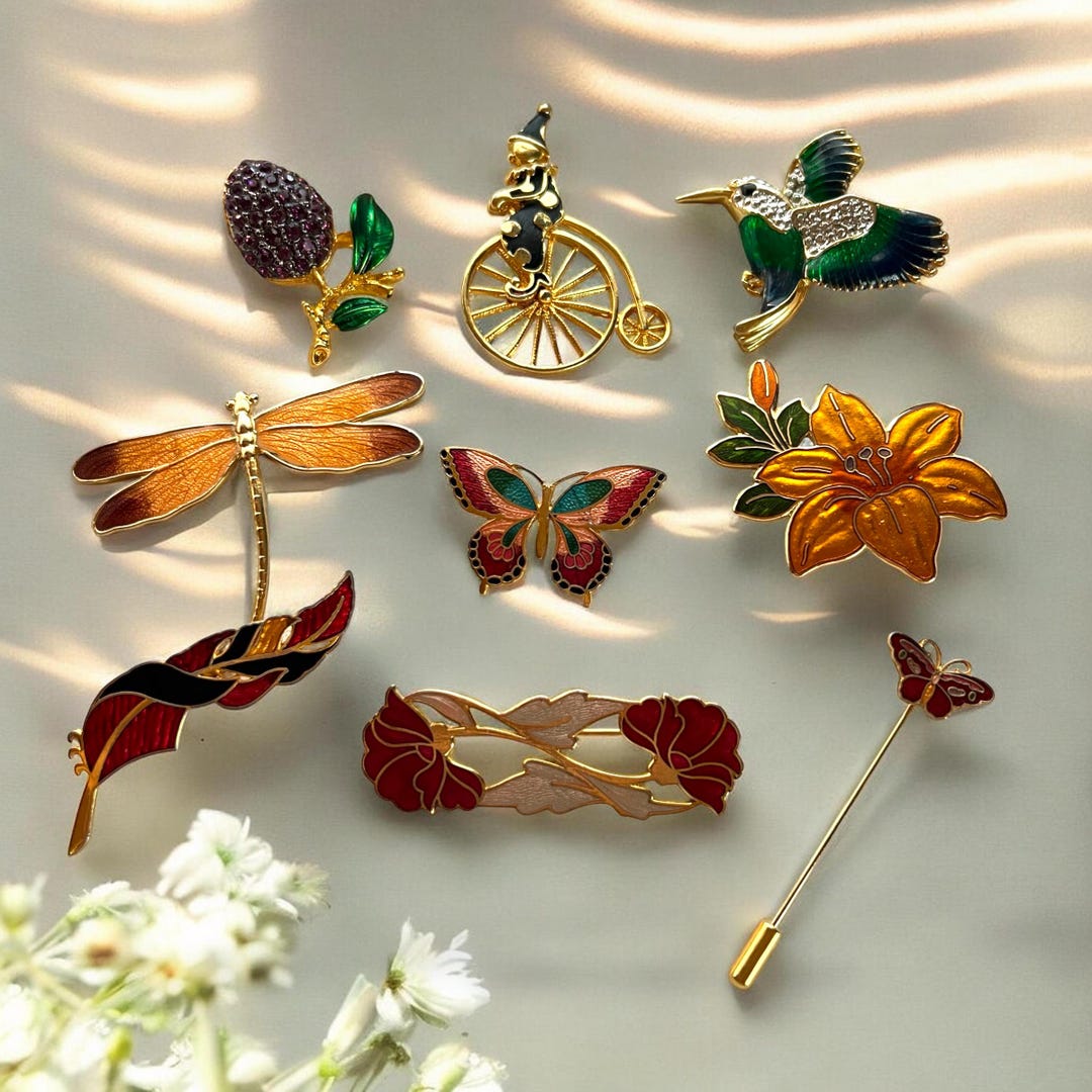 Vintage Brooch Collection – Choose Your Favourite | Enamel Statement ...
