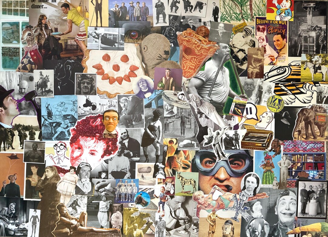 Curious Vintage Themed Collage Clippings Surprise Mystery Kit - Etsy