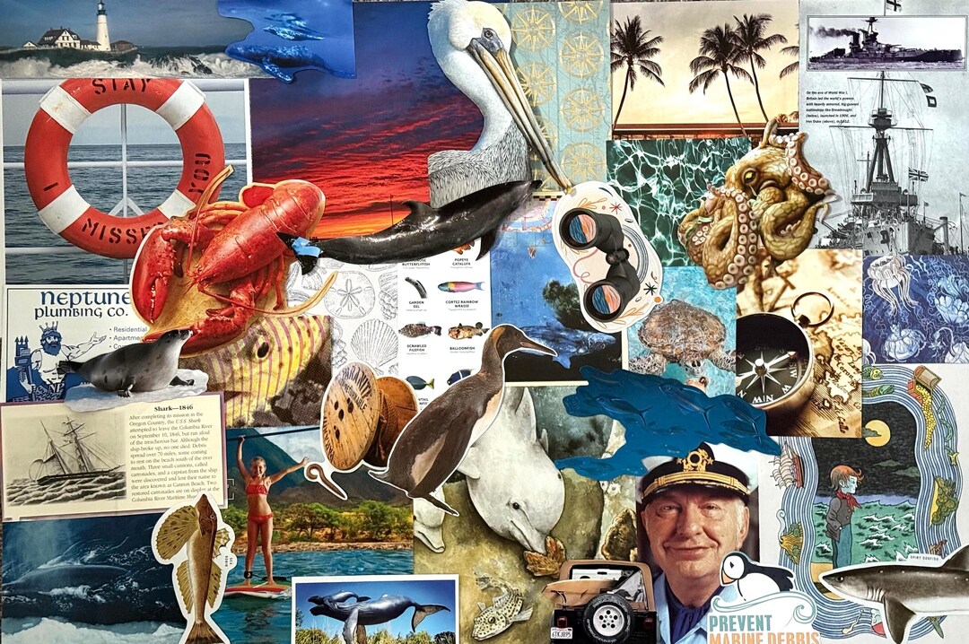 Ocean Themed Collage Clippings Surprise Mystery Kit - Etsy