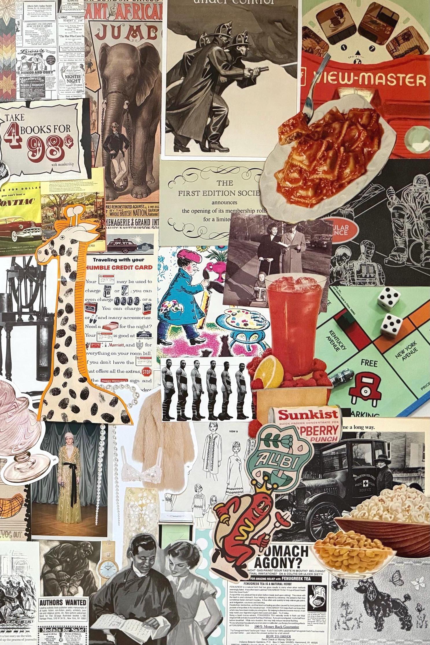 Vintage Themed Collage Clippings Surprise Mystery Kit - Etsy