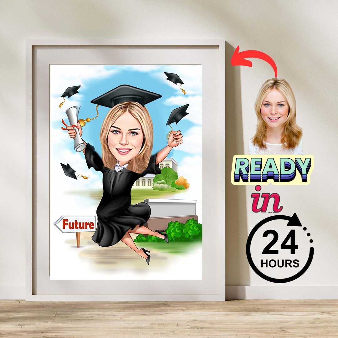 Graduation, Customized Graduation Cartoon Faces, Caricature Gift, Gift ...