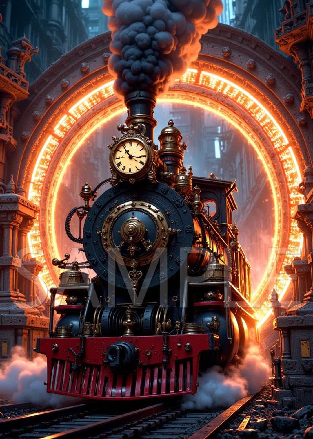Fantasy Steam Locomotive - Etsy