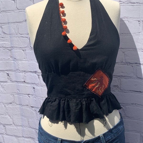 Patchwork Halter Top - Etsy