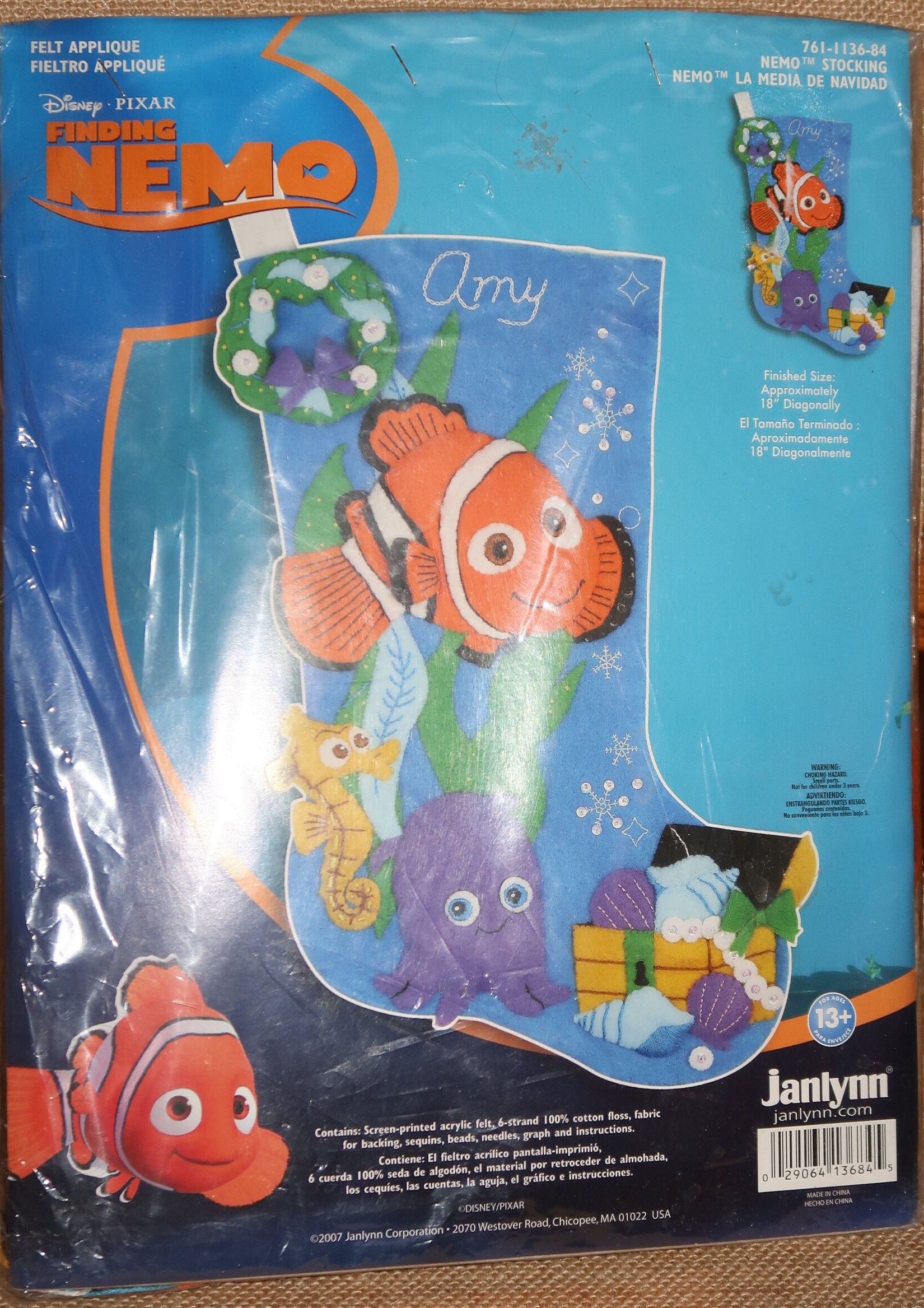 Kits Sewing & Fiber Sewing & Needlecraft Disney Pixar Finding Nemo ...