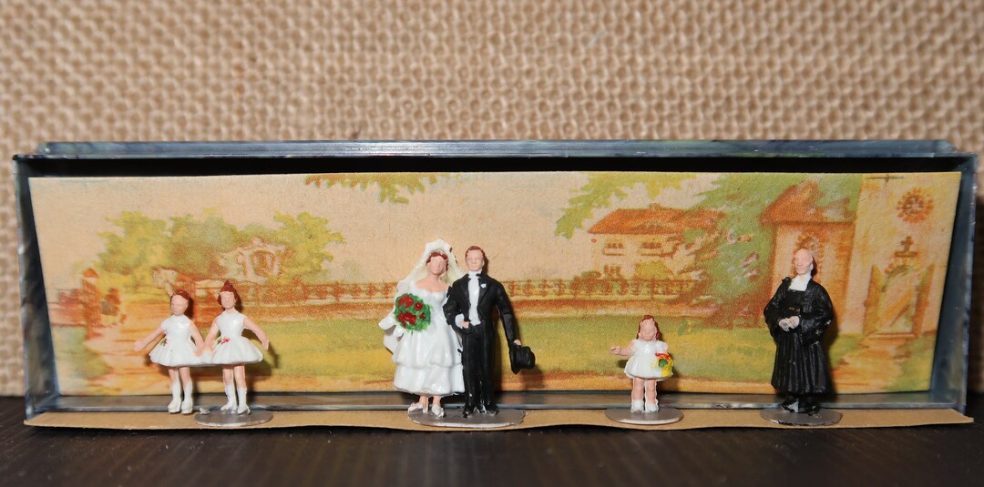Vtg WEDDING Miniatures in the Original Box, Walter Merten Made in ...