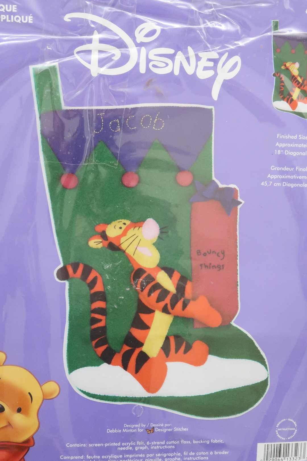 Disney TIGGER Felt Applique Christmas Stocking Kit by Janlynn - Etsy
