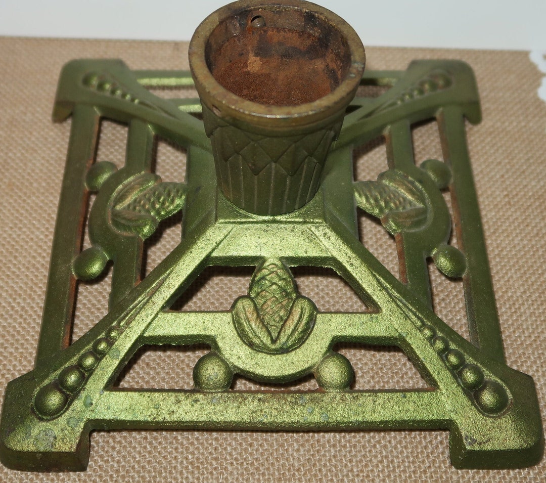 Antique Iron Tree Stand - Etsy