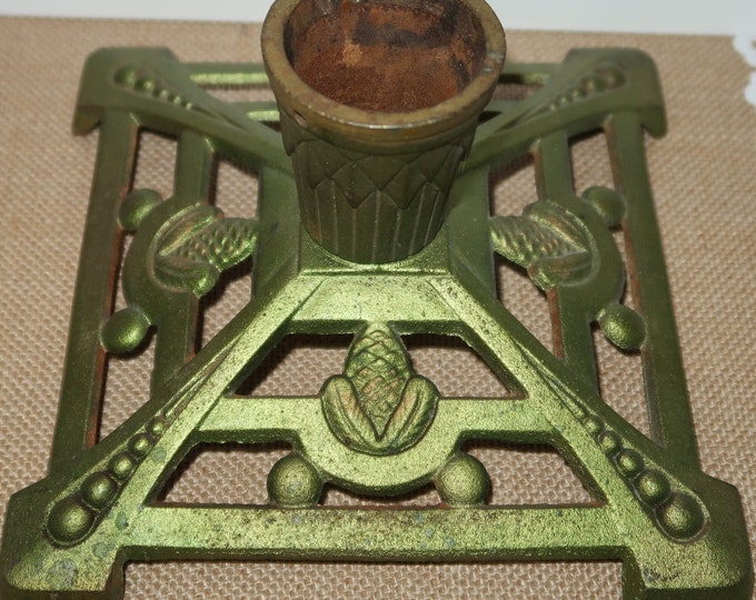 Antique Iron Tree Stand - Etsy