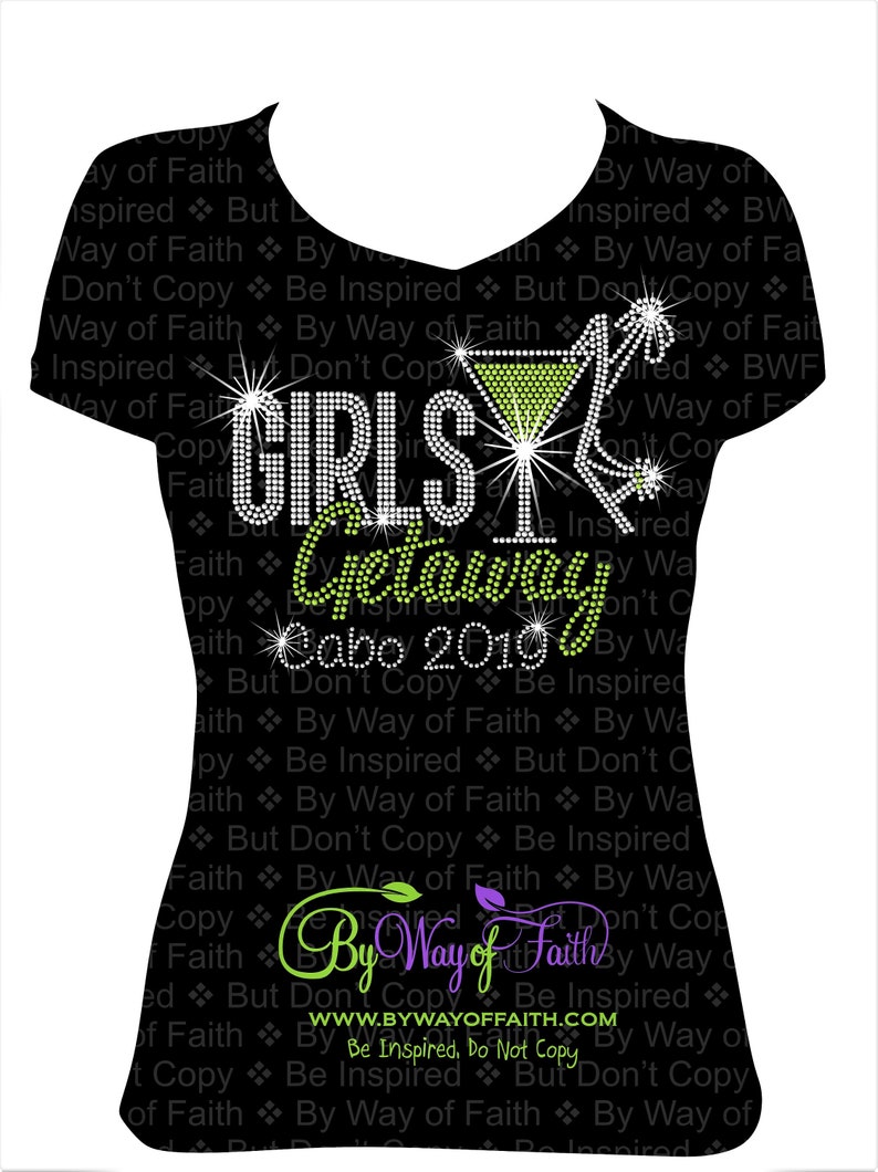 GIRLS GETAWAY Cabo Bling Rhinestone Shirt Birthday Squad - Etsy
