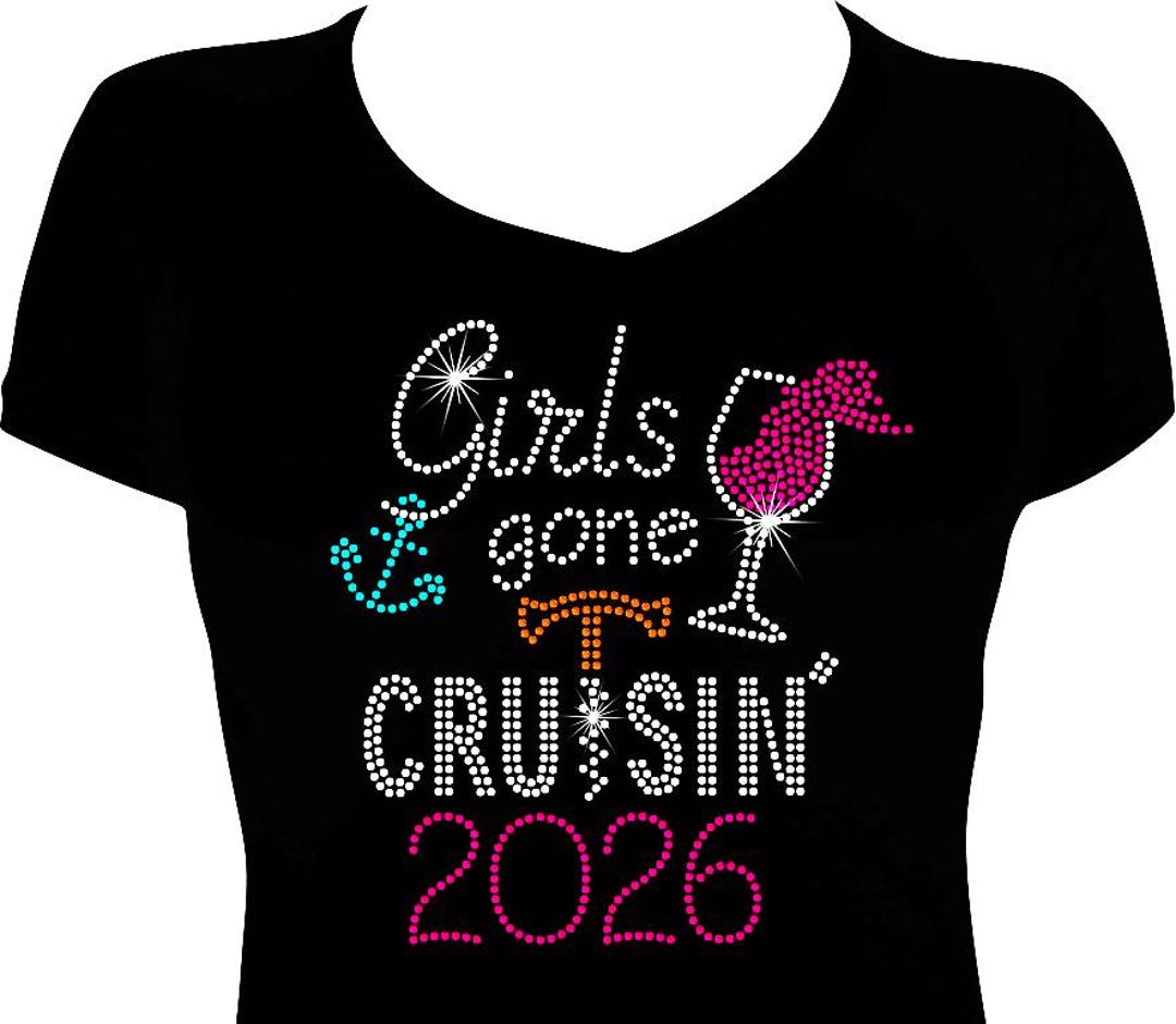 Girls Gone Cruisin' 2026 Rhinestone Cruise Trip T-shirt - Etsy
