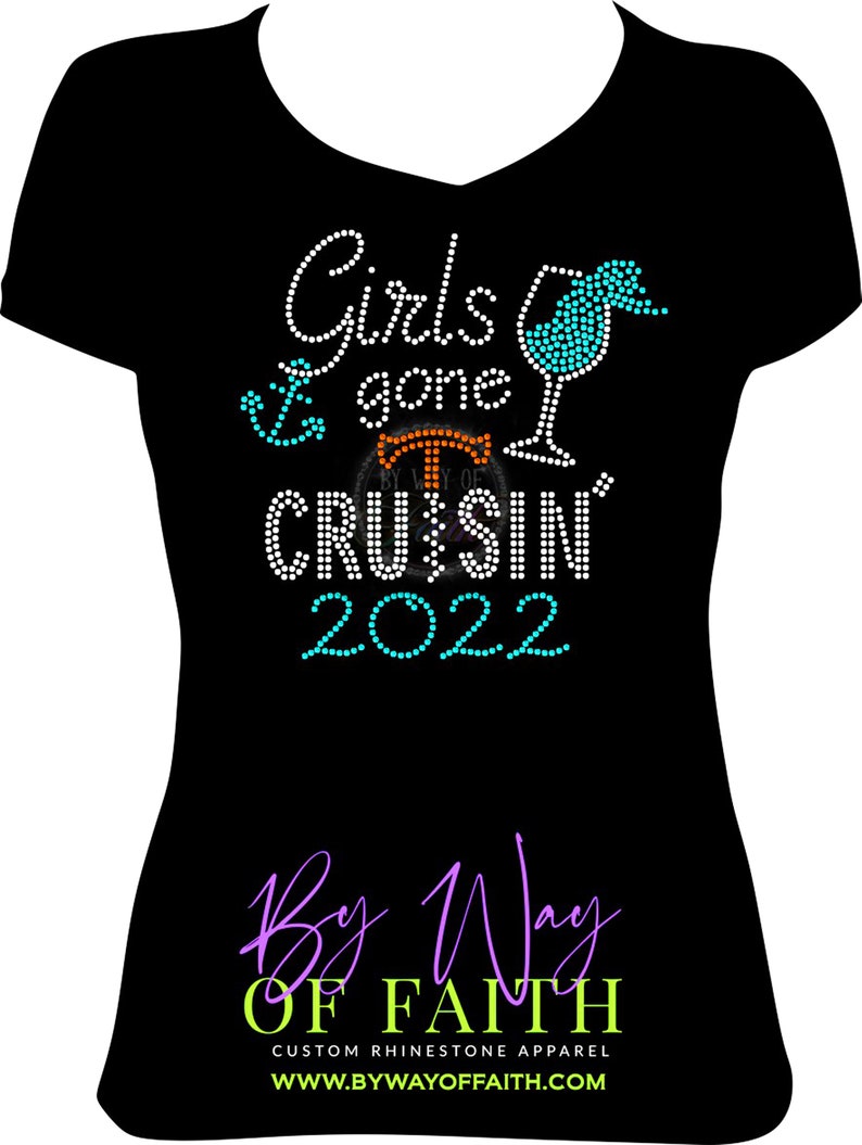 GIRLS GONE CRUISIN Bling Rhinestone / Glitter Shirt Ship - Etsy
