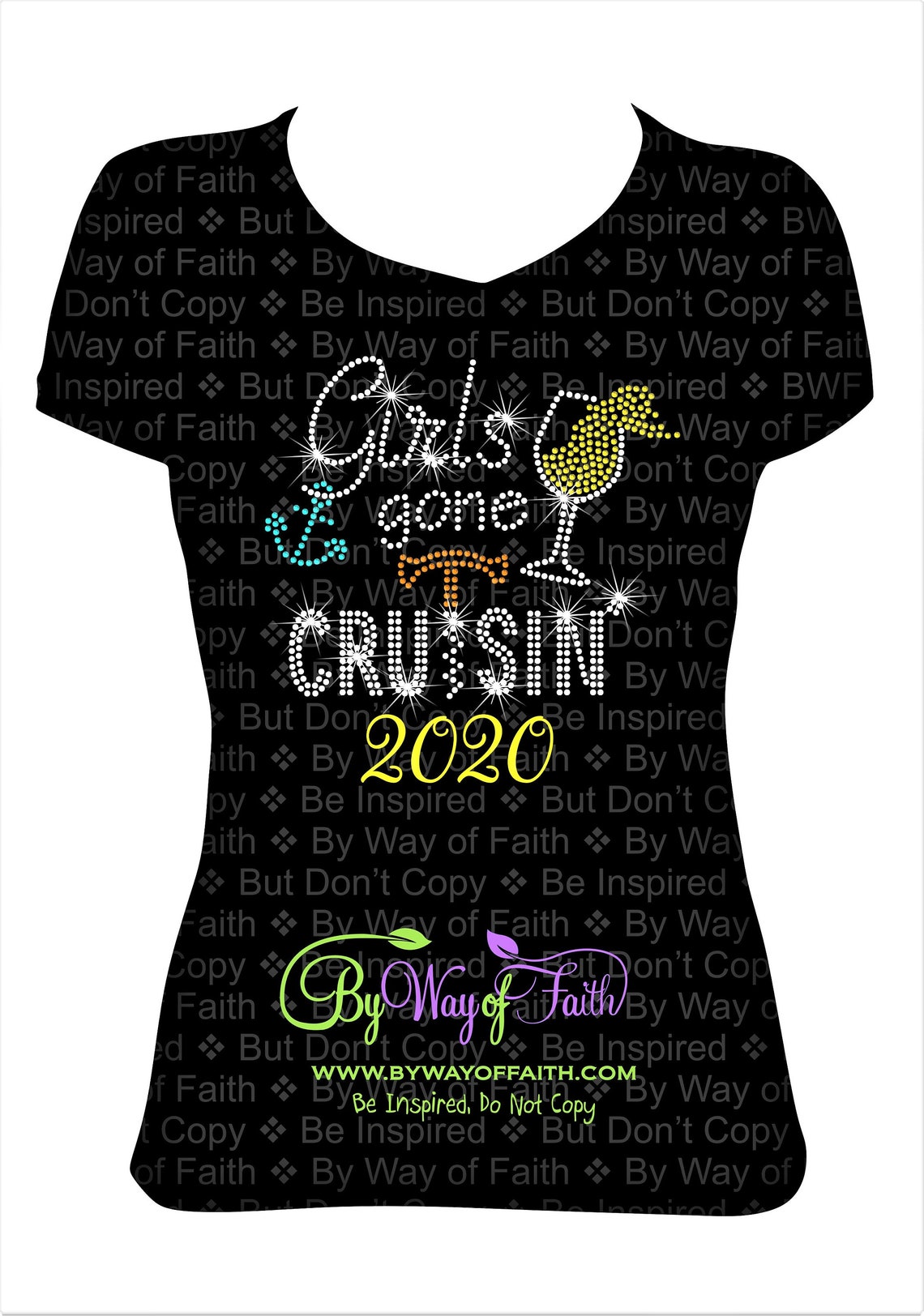 GIRLS GONE CRUISIN Bling Rhinestone / Glitter Shirt Ship | Etsy