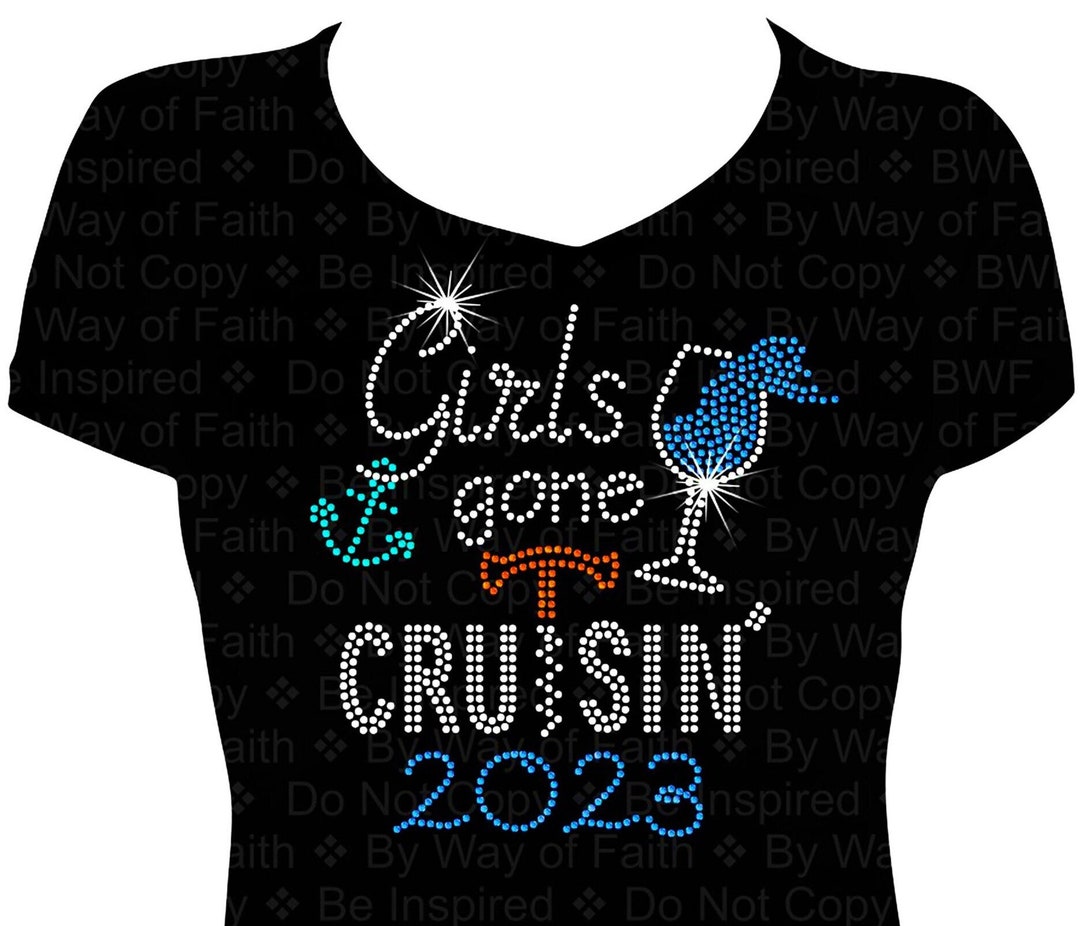 GIRLS GONE CRUISIN Bling Rhinestone / Glitter Shirt Ship - Etsy