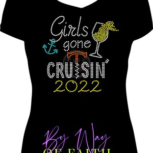 GIRLS GONE CRUISIN Bling Rhinestone / Glitter Shirt Ship - Etsy