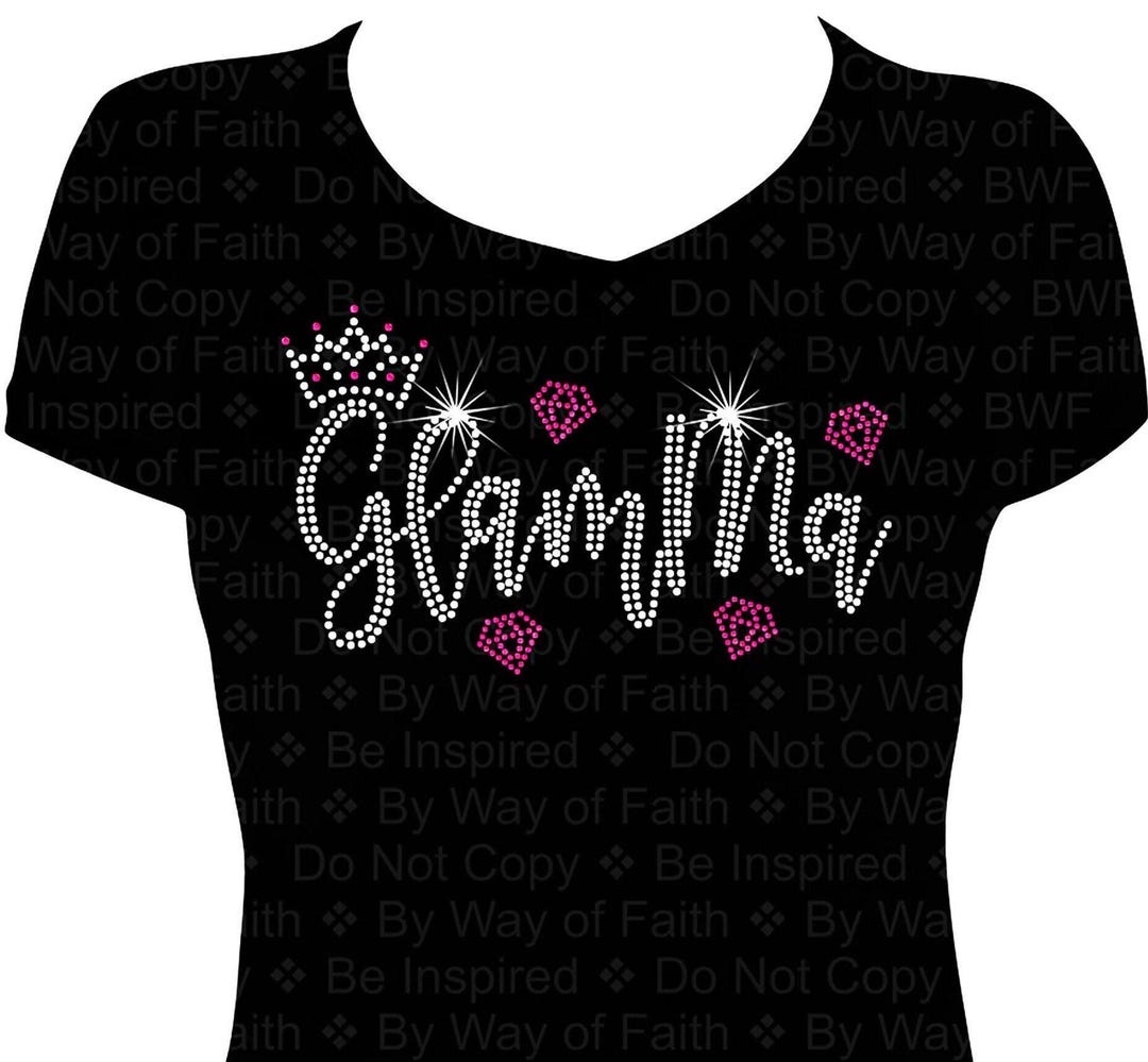 Glamma Diamond and Crown Bling Rhinestone Shirt, Glam-ma, I'm the ...