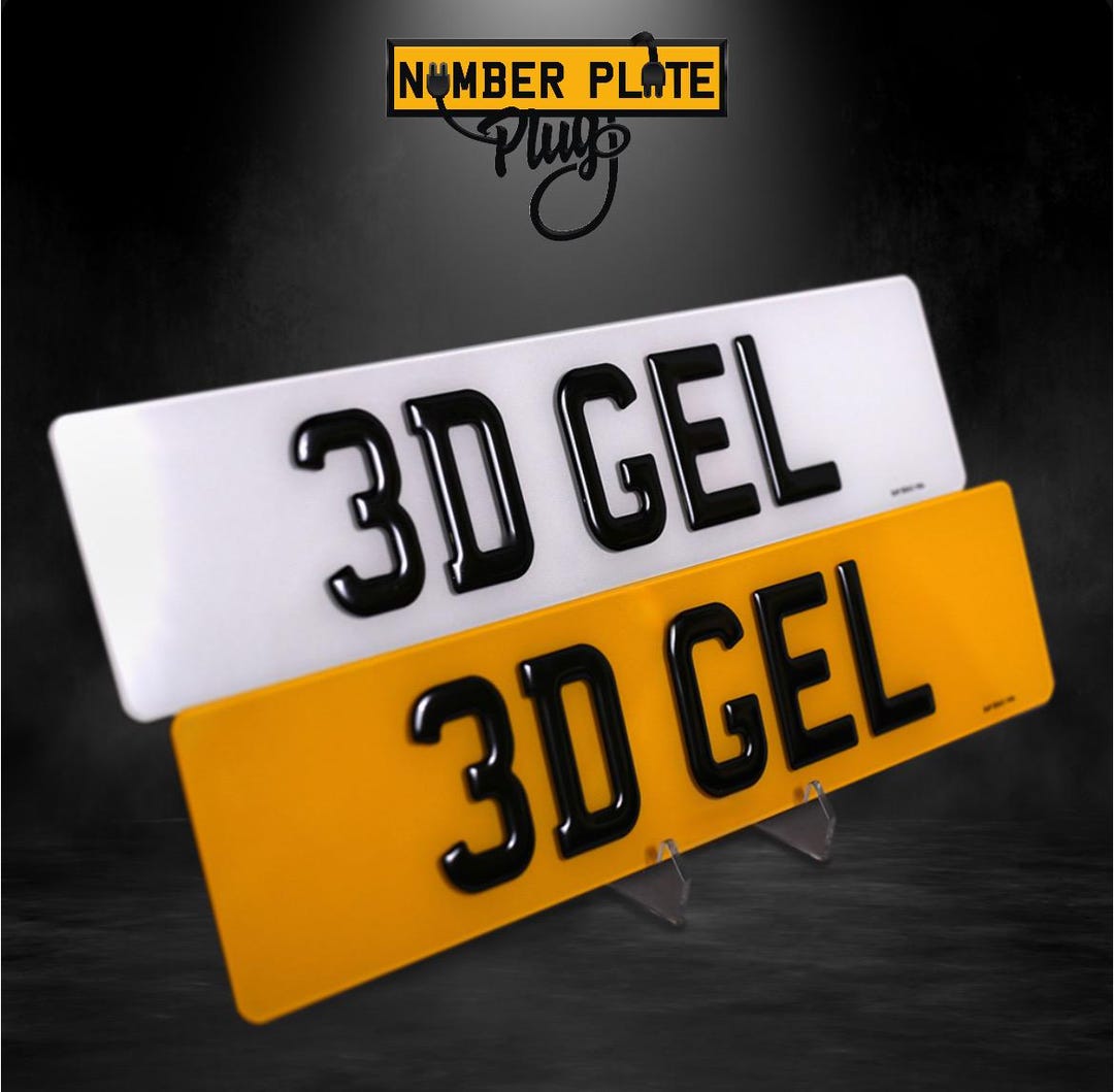 3D Gel Number Plate - Etsy UK