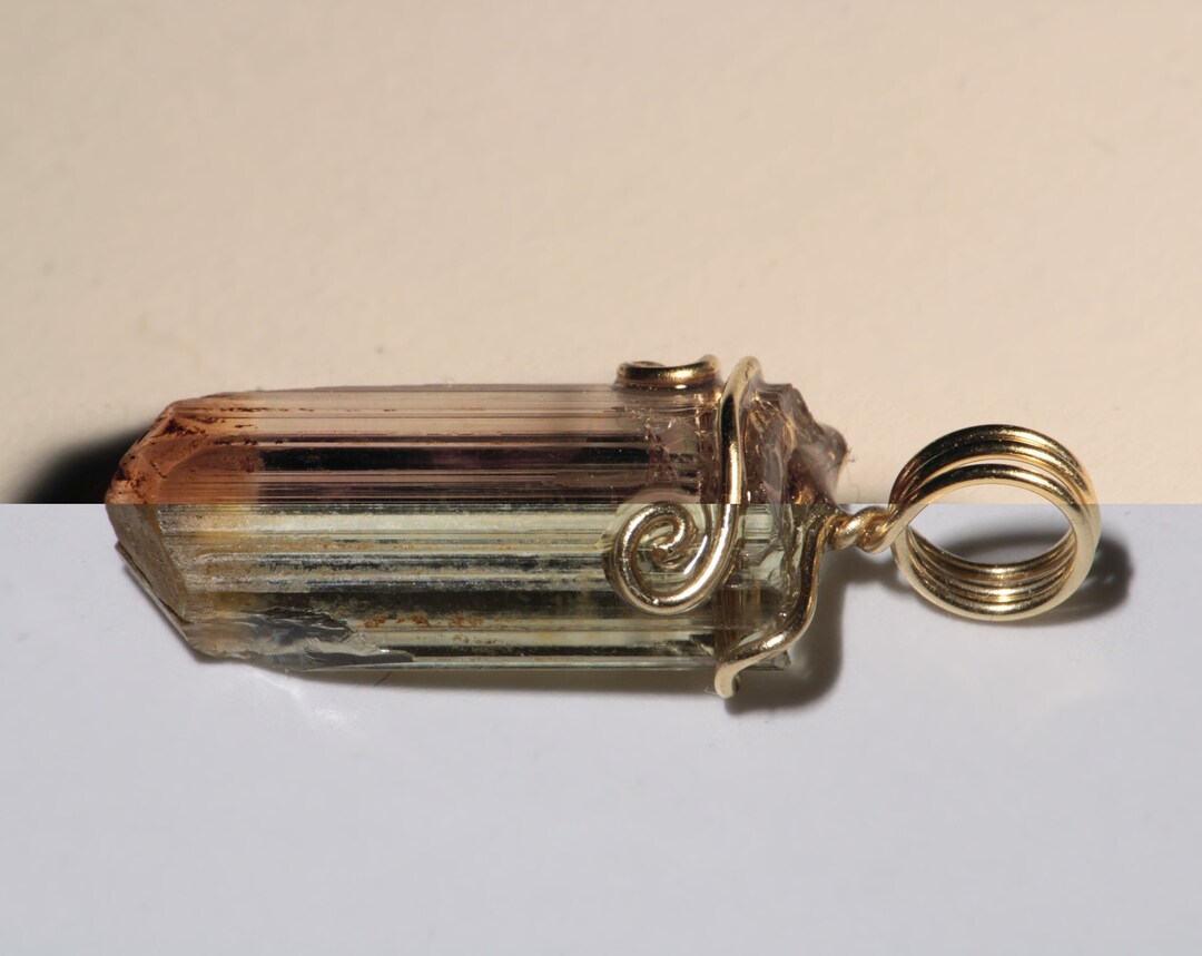 Turkish Diaspore Necklace (13 Ct) 14k Gold Wire Wrapped Diaspore ...