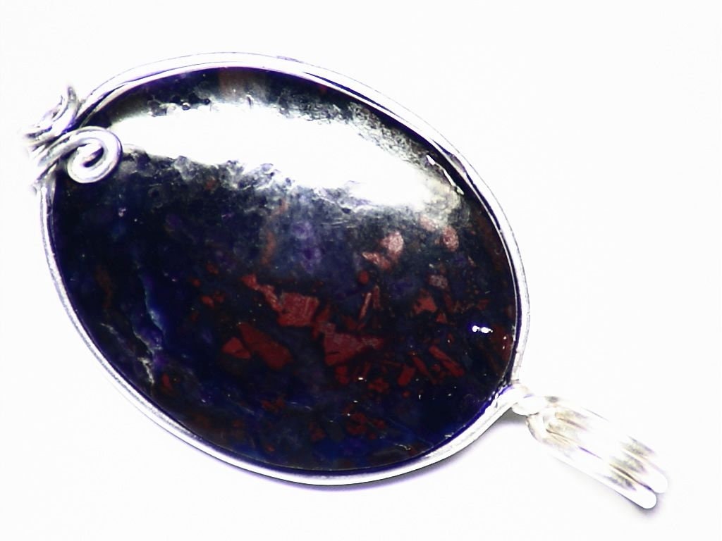 Sugilite Pendant Silver Purple Sugilite Jewelry Purple | Etsy