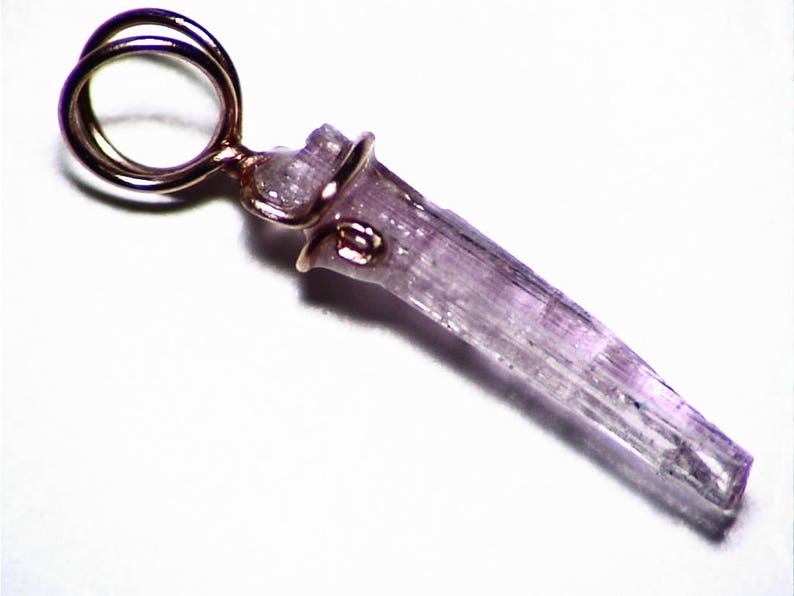 Pink Tanzanite Pendant Rose Gold Tanzanite Crystal Necklace - Etsy