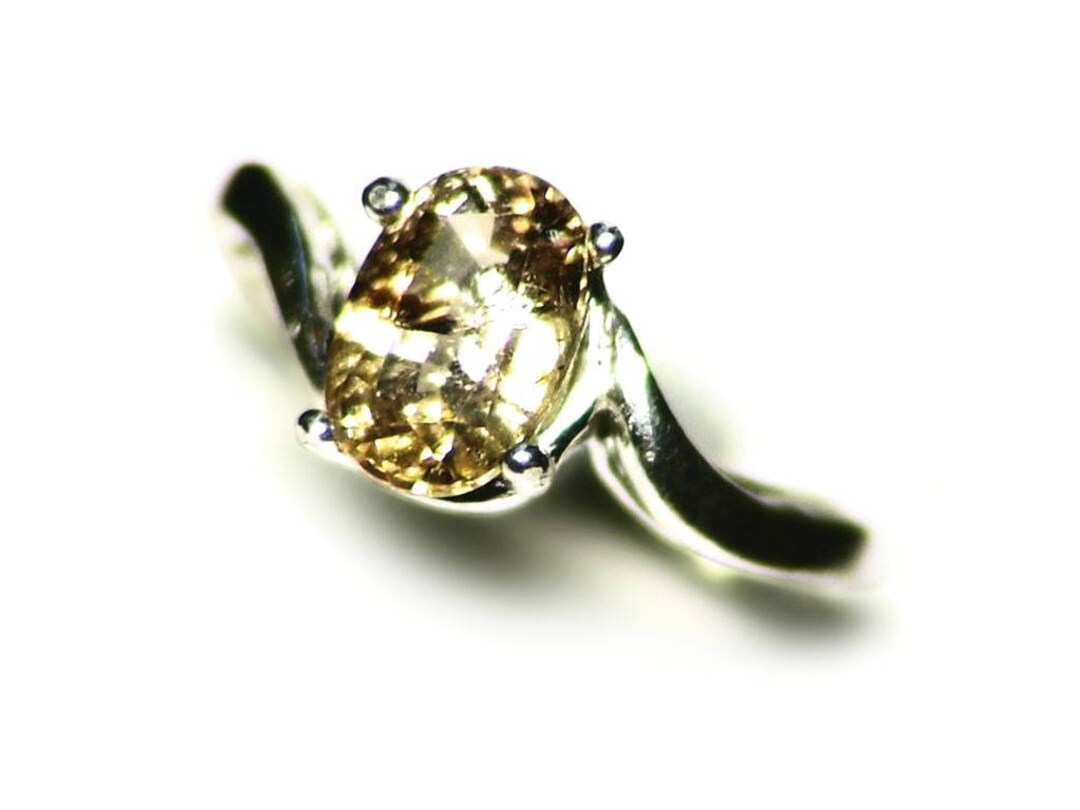 Axinite Ring Size 4.25 1.25 Ct Sterling Silver Ring for Women, Golden ...