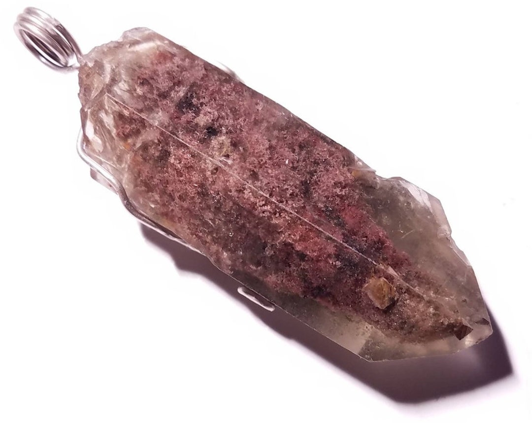 Inclusion Quartz Crystal Necklace (108 Ct) Sterling Silver Inclusion ...