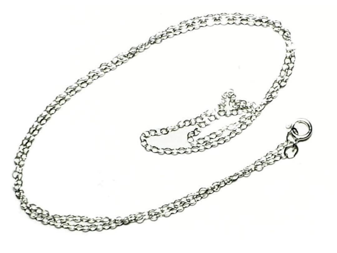 Silver Chain Cable Necklace, 18 Inch Sterling Chain, Silver Chain Rope ...