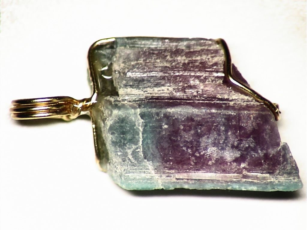 Paraiba Tourmaline Crystal Pendant 14 ct Raw Parabia Stone | Etsy