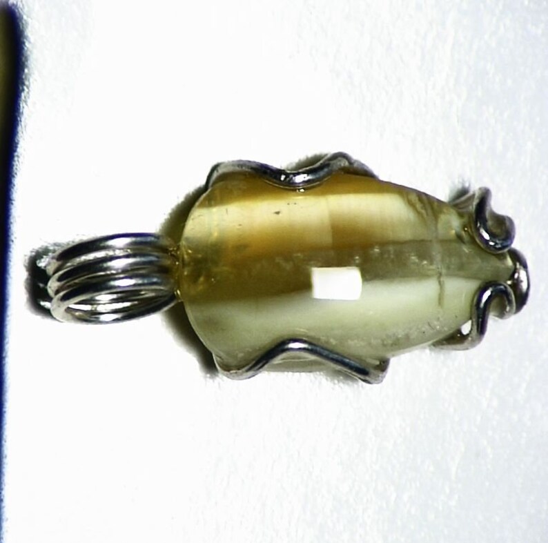 Cats Eye Opal Jewelry Yellow Striped Opal Pendant 5.4 Ct | Etsy
