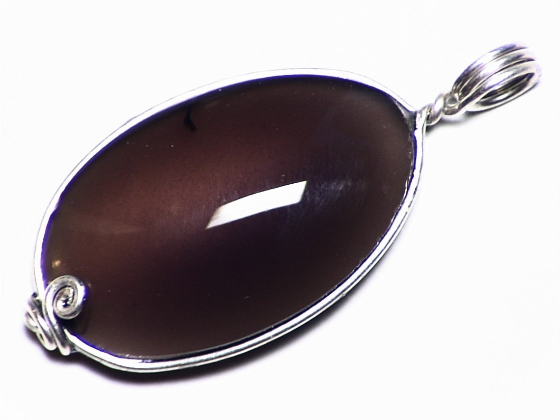 Rainbow Obsidian Pendant Orange Obsidian Necklace Volcanic - Etsy