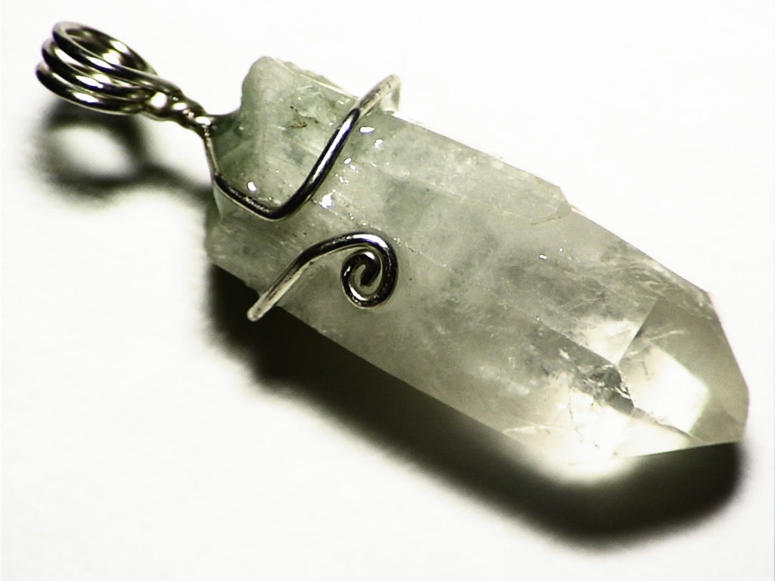 Large Raw Quartz Necklace Sterling Silver Quartz Crystal | Etsy