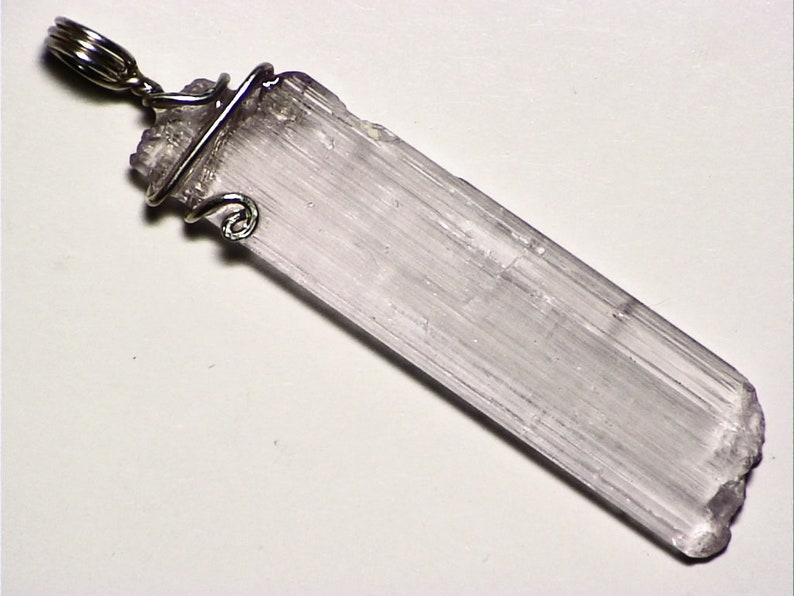 Light Pink Kunzite Necklace 26 Ct Large Crystal Pendant - Etsy