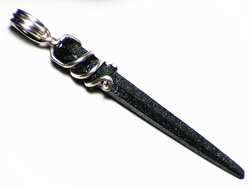 Raw Quartz Point Pendant, Crystal Needle Necklace, Sterling Silver ...