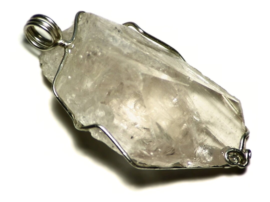 Danburite Jewelry, Clear Crystal Necklace, Raw Crystal Pendant ...