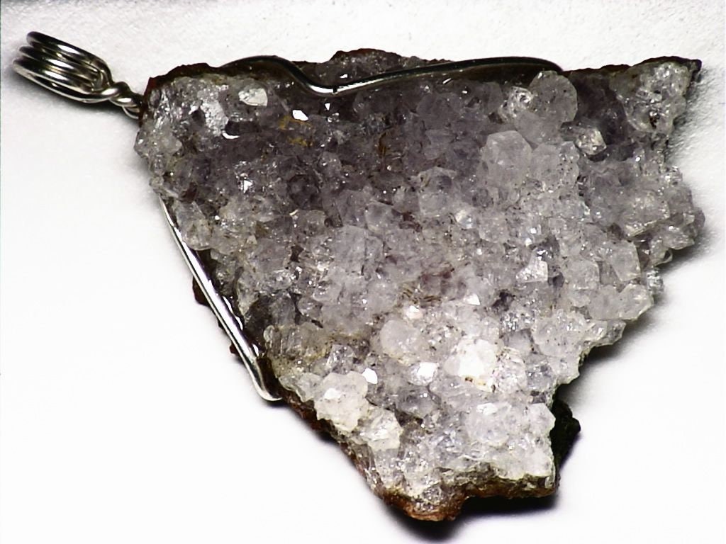 Raw Quartz Crystal Cluster Rock Crystal Plate Pendant Druzy | Etsy