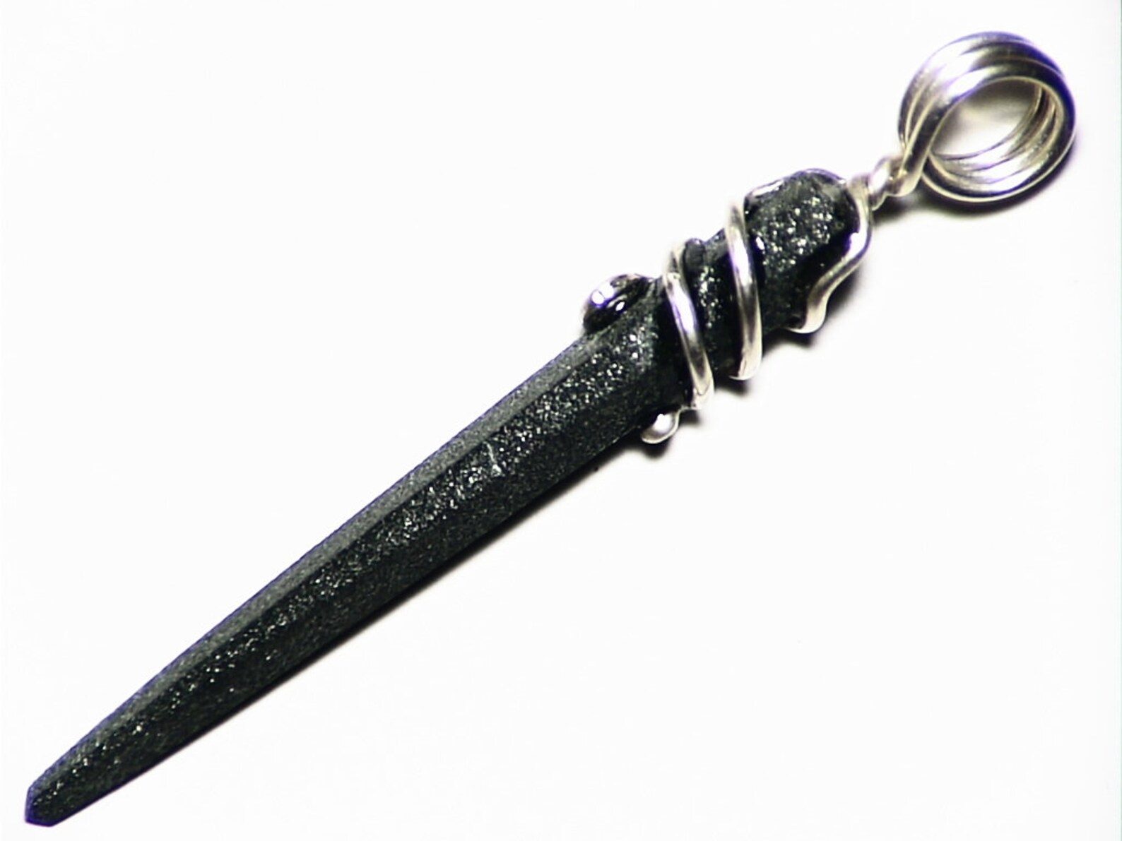 Raw Quartz Point Pendant, Crystal Needle Necklace, Sterling Silver ...