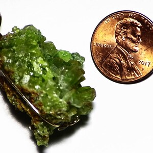 Gold Raw Pyromorphite Crystal Cluster Necklace, Real Pyromorphite ...