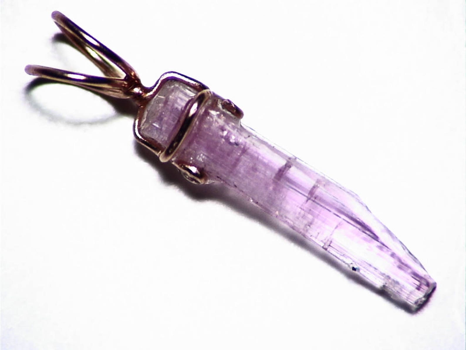 Pink Tanzanite Pendant Rose Gold Tanzanite Crystal Necklace - Etsy