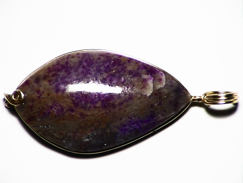 Sugilite Pendant in 14k Solid Gold 21 Ct Pink Purple - Etsy