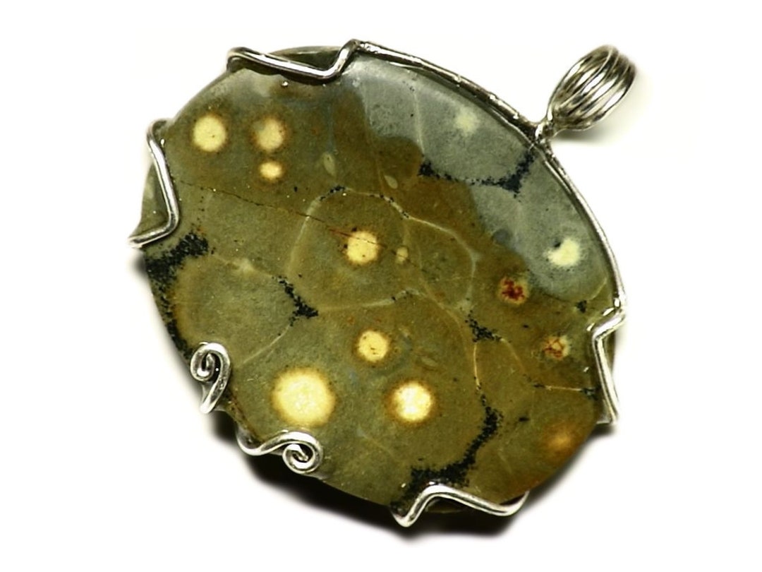 Rare Snow Leopard Jewelry, Snow Leopard Jasper Pendant in Sterling ...