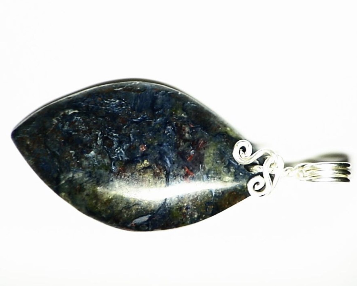 Blue Pietersite Pendant in Sterling Silver Real Pietersite - Etsy