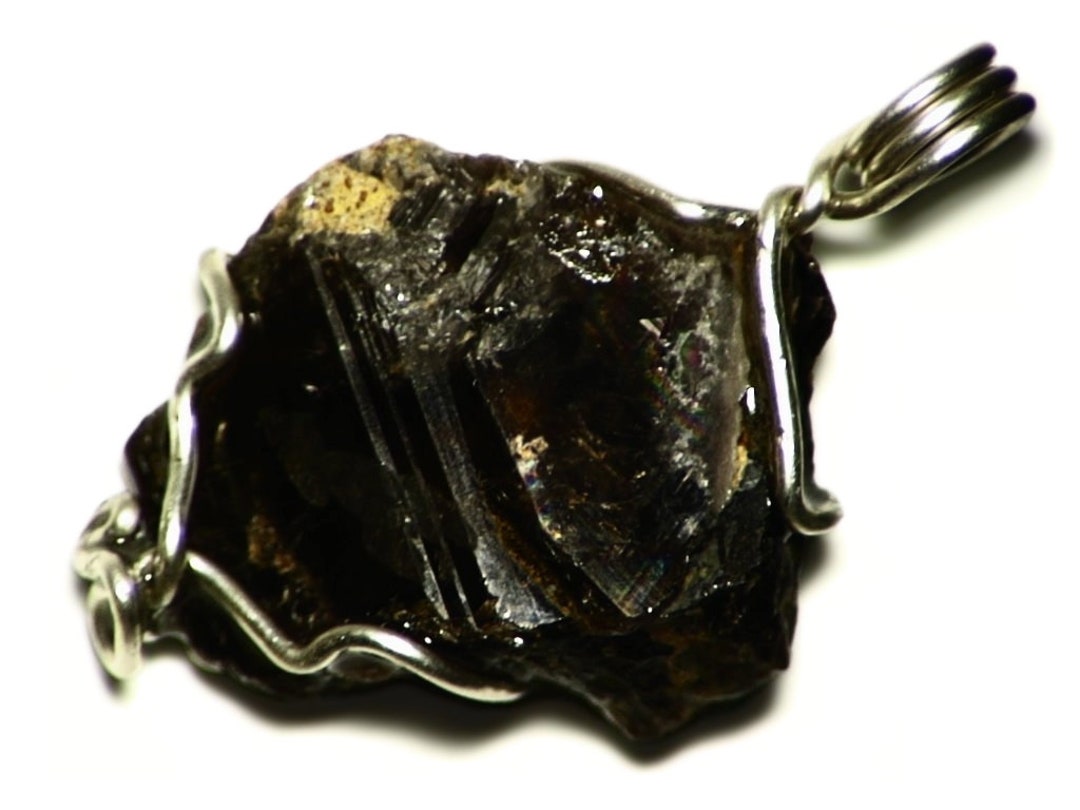 Large Chunky Axinite Pendant in Sterling Silver (38 Ct) Natural Axinite ...