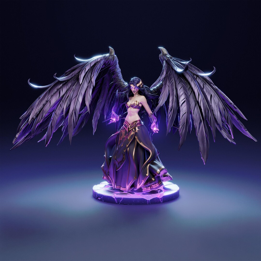 Morgana STL File | League of Legends Fan Art 3D Print Model | Resin ...