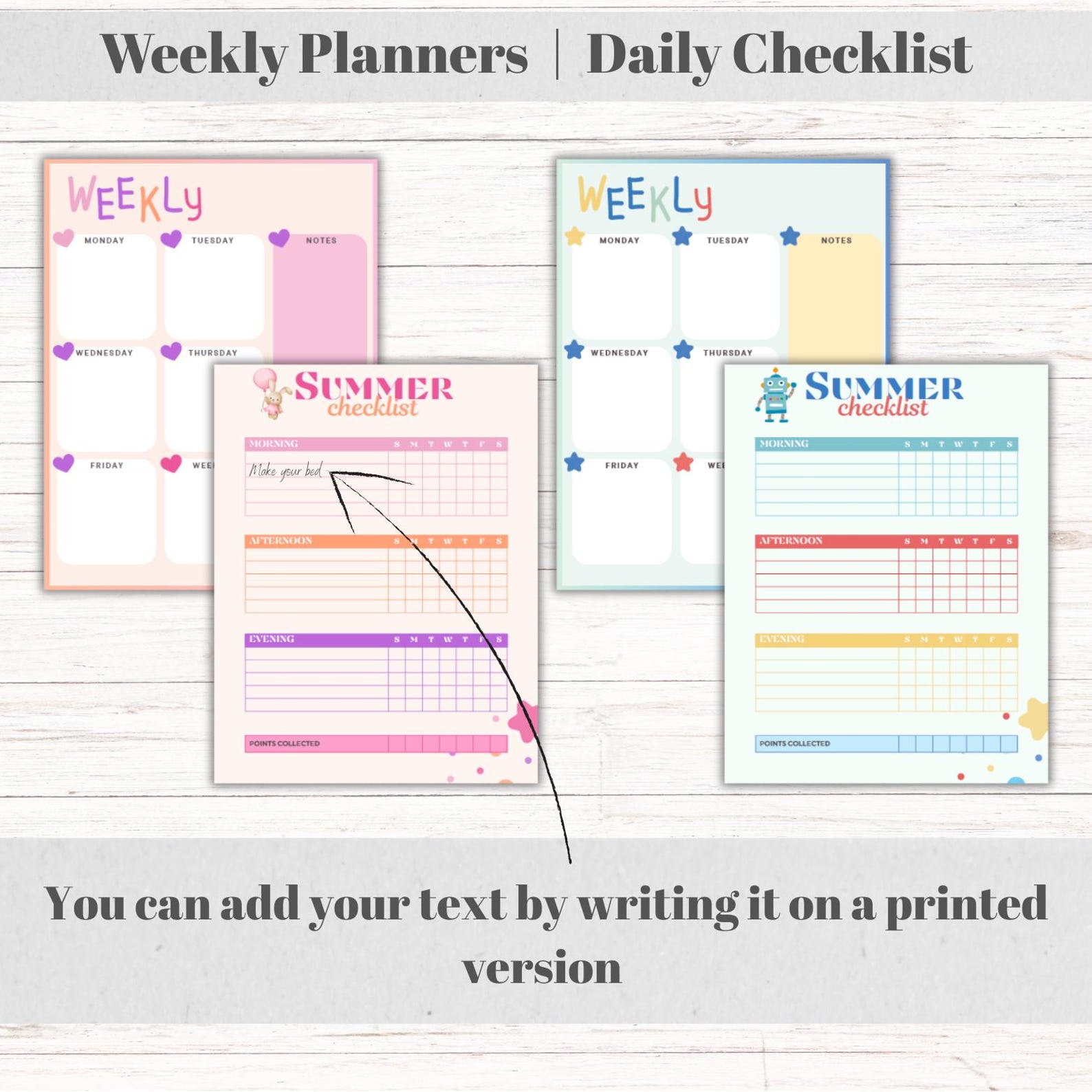 Kids Summer Planner 2025 Printable | Summer Checklist | Summer Calendar ...