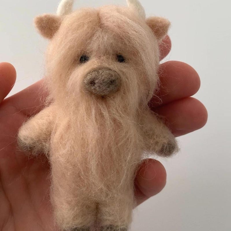 Needle Felted Cow - Etsy