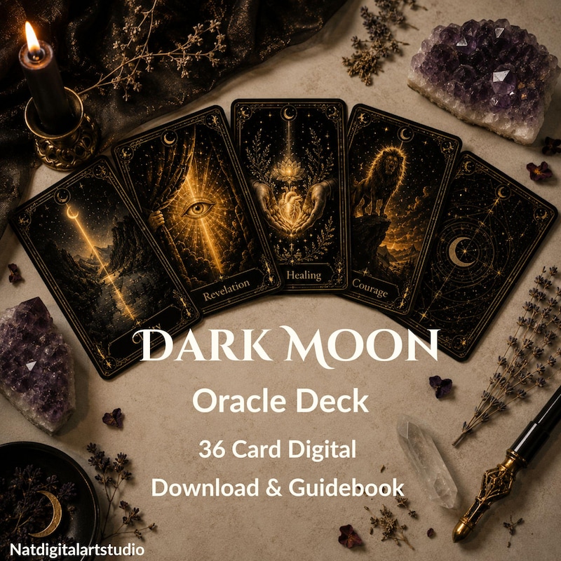 Oracle Cards Deck Lunar - Etsy