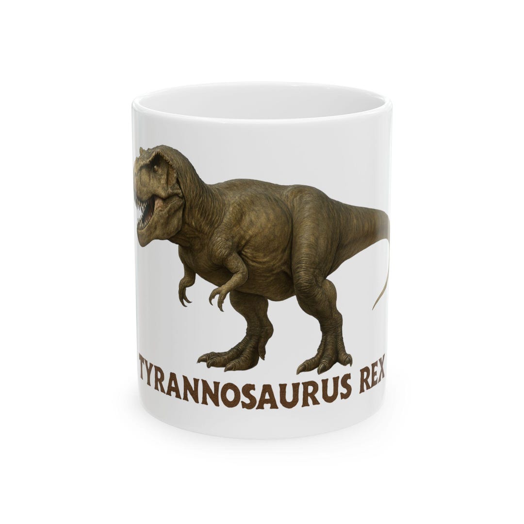 Tyrannosaurus Rex Ceramic Mug, Dinosaur Coffee Cup, T-rex Tea Mug ...